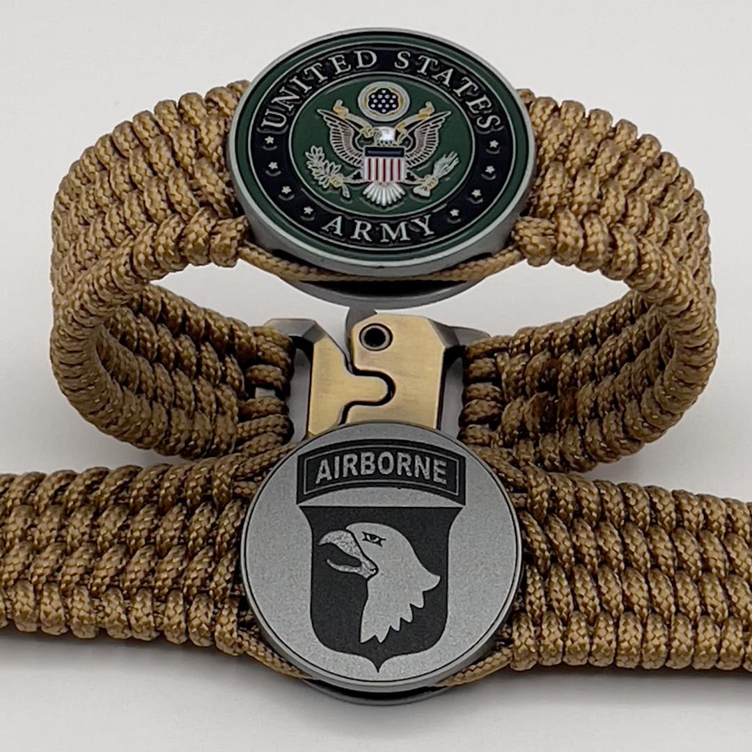 Engraved US Army Bracelet, 101st Airborne, Boot Camp Gift for Soldier ...