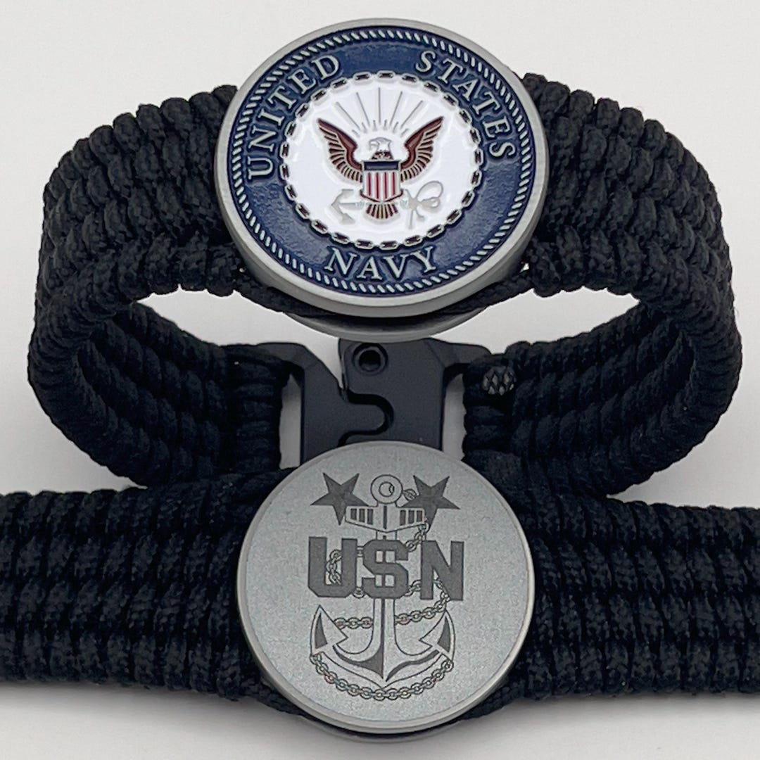 US Navy Bracelet Gift, Engraved Master Chief Petty Officer Anchor ...