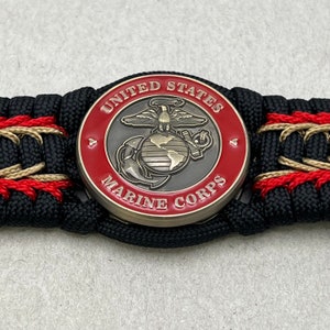 USMC Paracord Bracelet Gift for Marine Veteran, Marine Corps Eagle ...