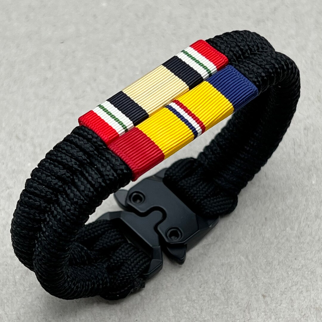 Iraq Veteran Combat Action Bracelet, US Military Medal Ribbons, Wounded ...