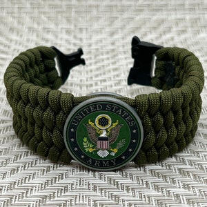 US Army Mens Paracord Bracelet, Military Gifts for Veterans and ...