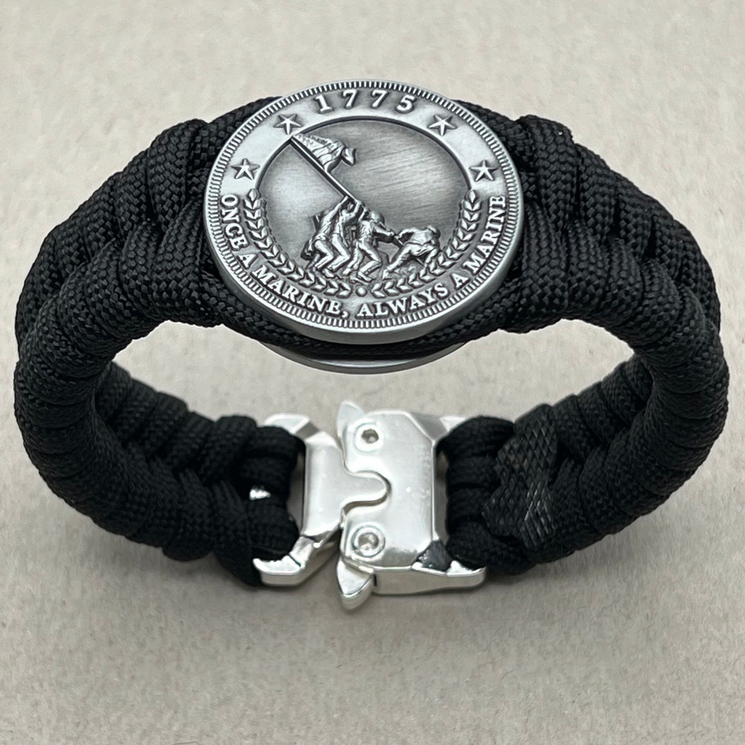 USMC Iwo Jima Bracelet, Marine Corps Veteran Retirement Gift, Military ...
