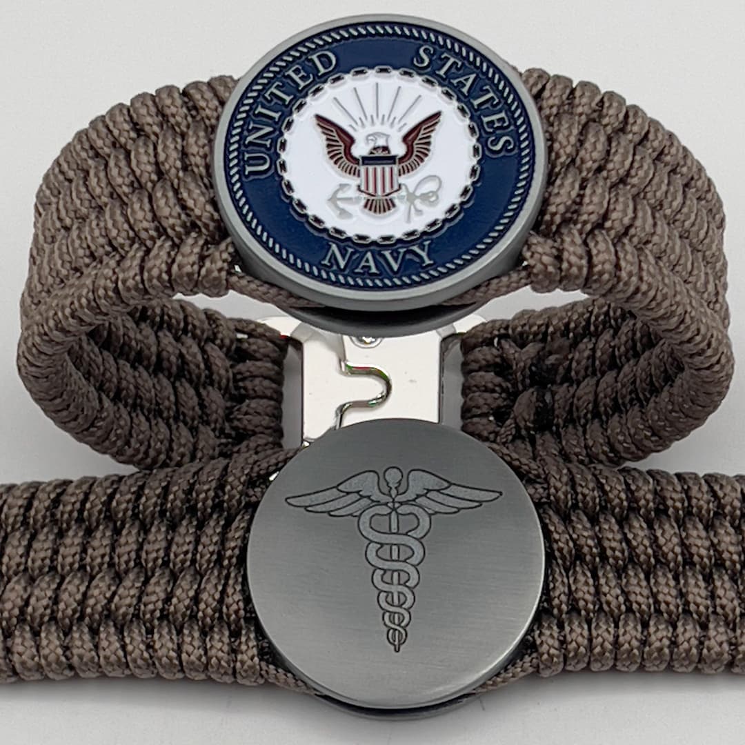Navy Hospital Corpsman Bracelet: Engraved Caduceus, US Veteran Gift - Etsy