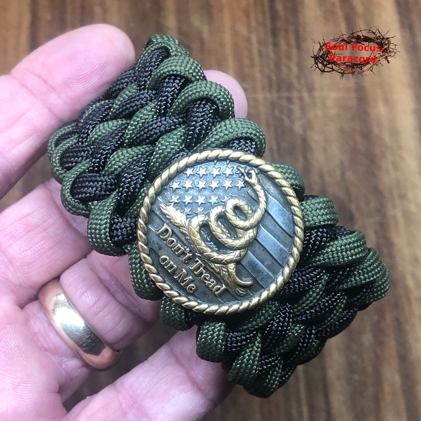 Jewelry Woven & Braided Bracelets Gadsden paracord bracelet Dont Tread ...