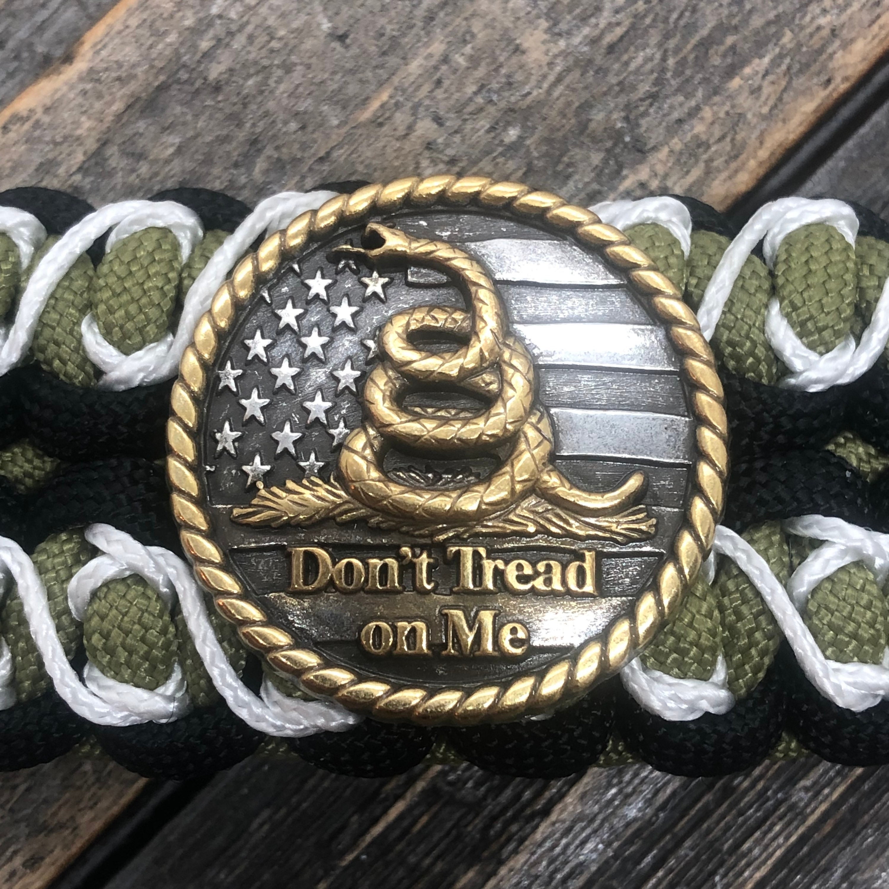 Jewelry Woven & Braided Bracelets Gadsden paracord bracelet Dont Tread ...