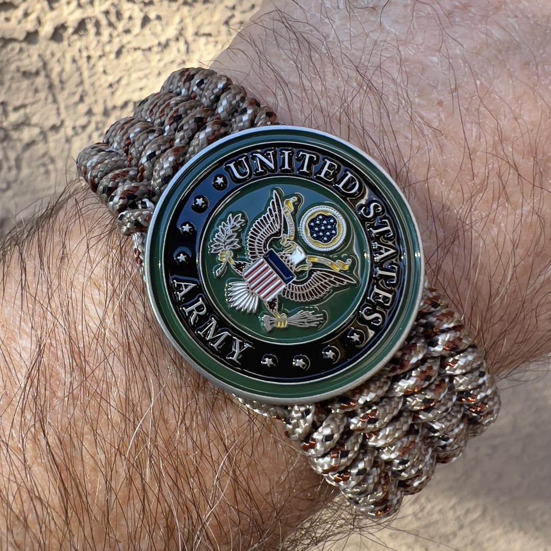 US Army Paracord Bracelet: Veteran Gift, Military Jewelry - Etsy UK
