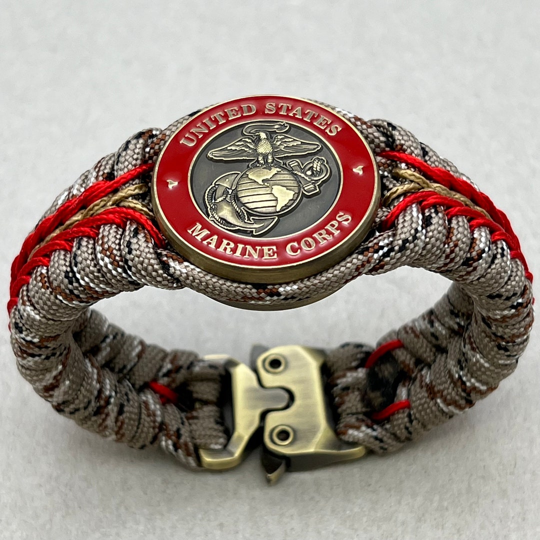 USMC Paracord Bracelet: Handmade Military Veteran Gift - Etsy