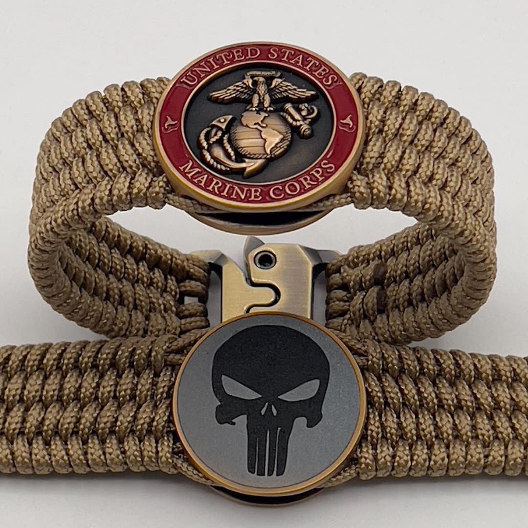 Marine Corps Punisher Bracelet, USMC Boot Camp Gift, Iraq Afghanistan ...