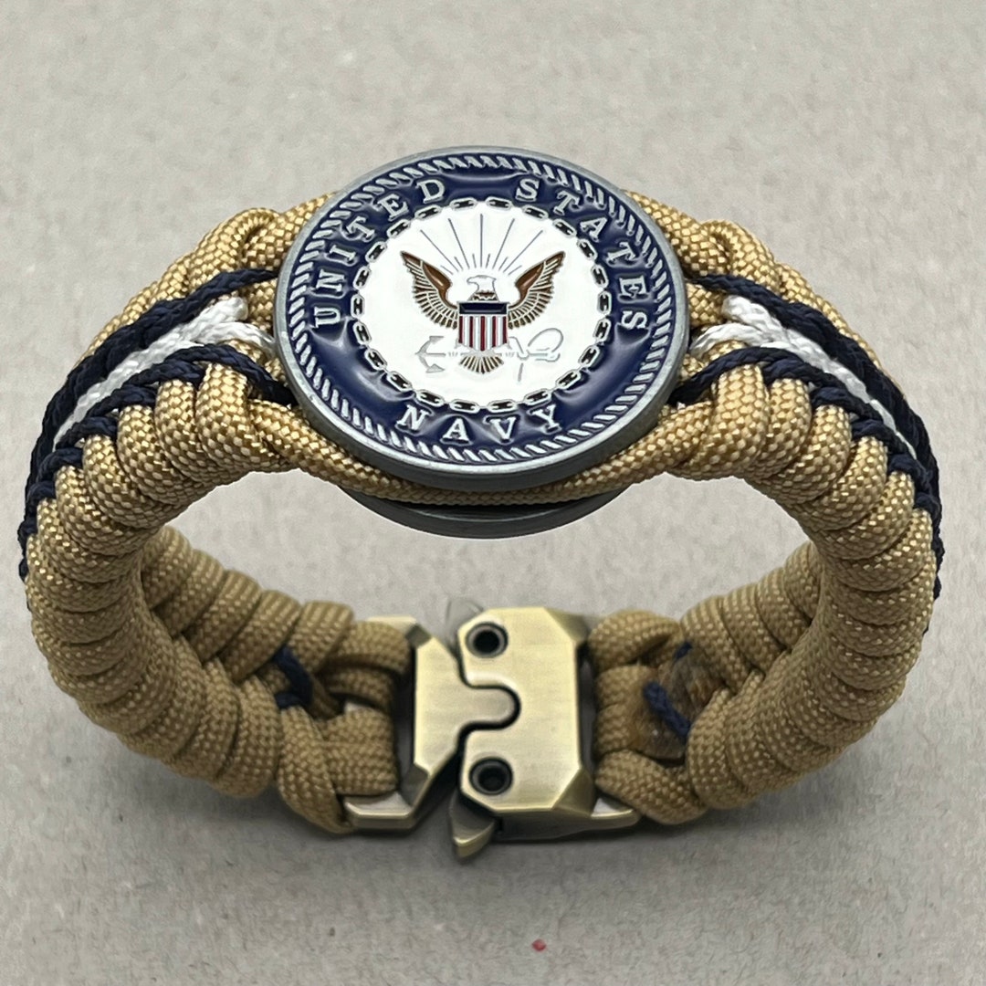 US Navy Paracord Bracelet, United States Navy Veteran Sailor Gift, Navy ...