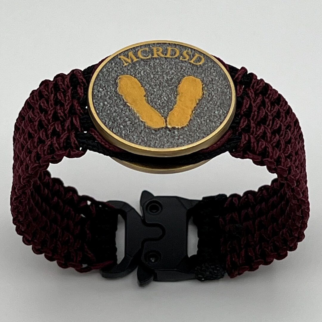 USMC Yellow Footprints Bracelet, Custom Engraved Boot Camp Graduation ...