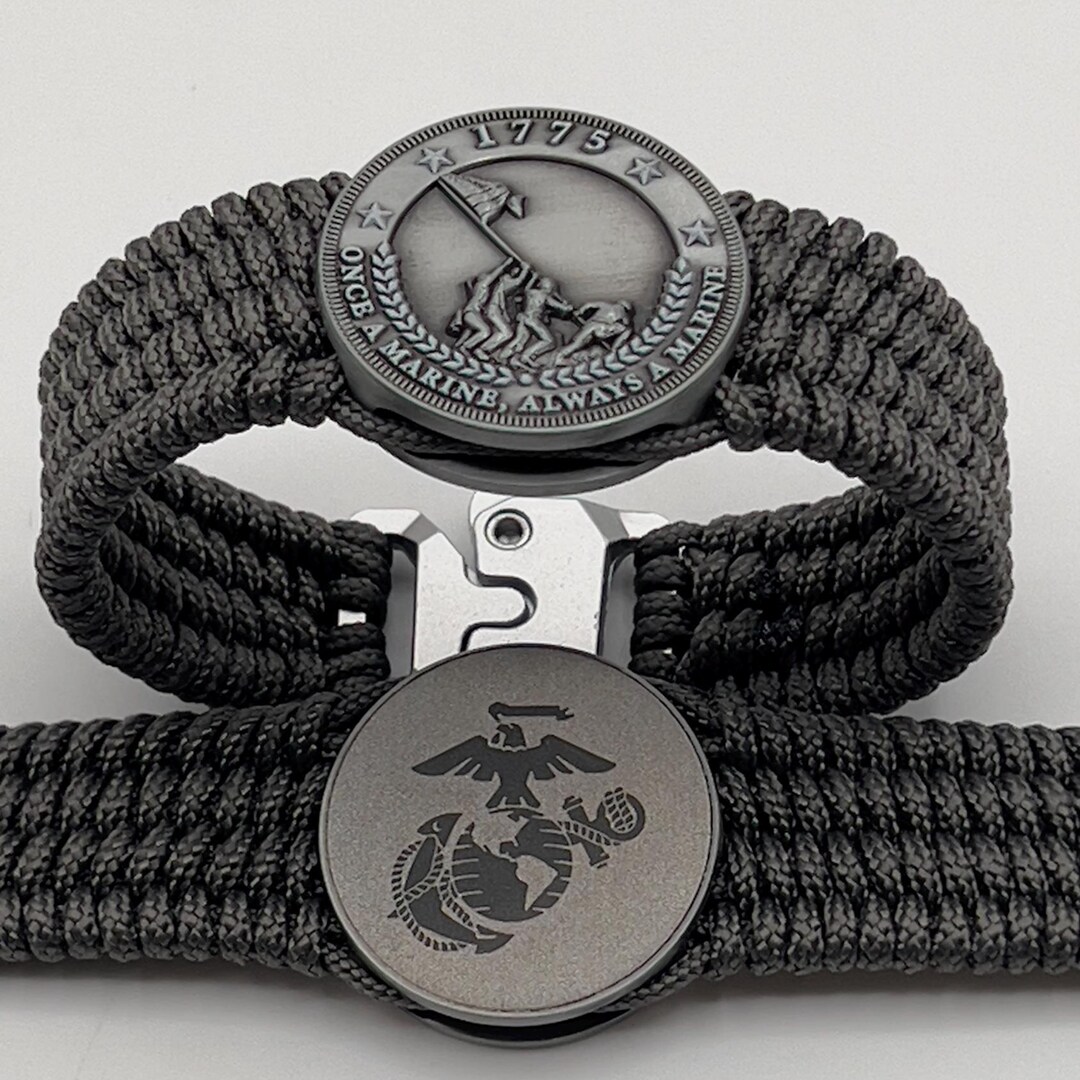 USMC Iwo Jima Bracelet, Boot Camp Gift, Iraq Afghanistan Marine Corps ...