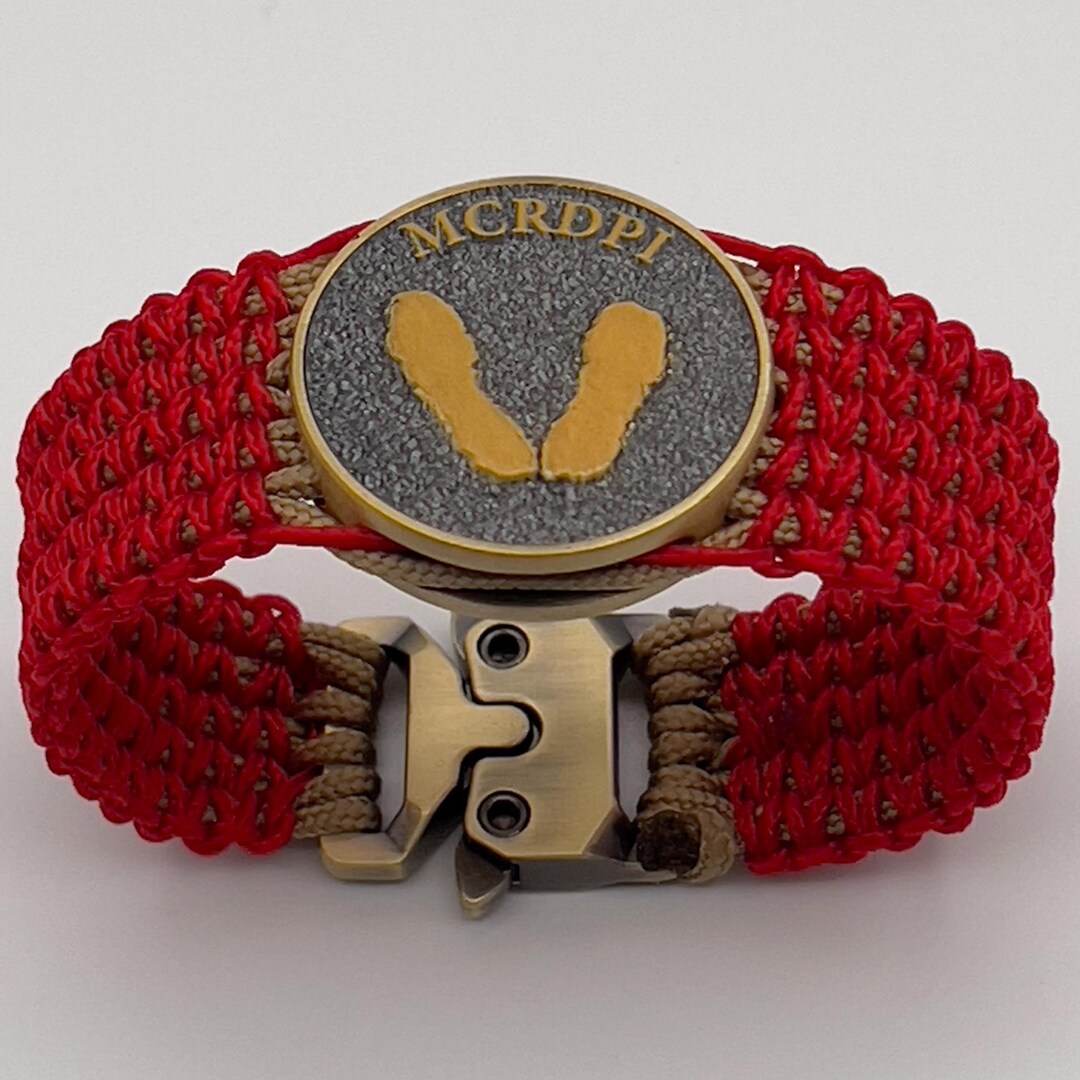USMC Yellow Footprints Bracelet, Custom Engraved Veteran Boot Camp ...