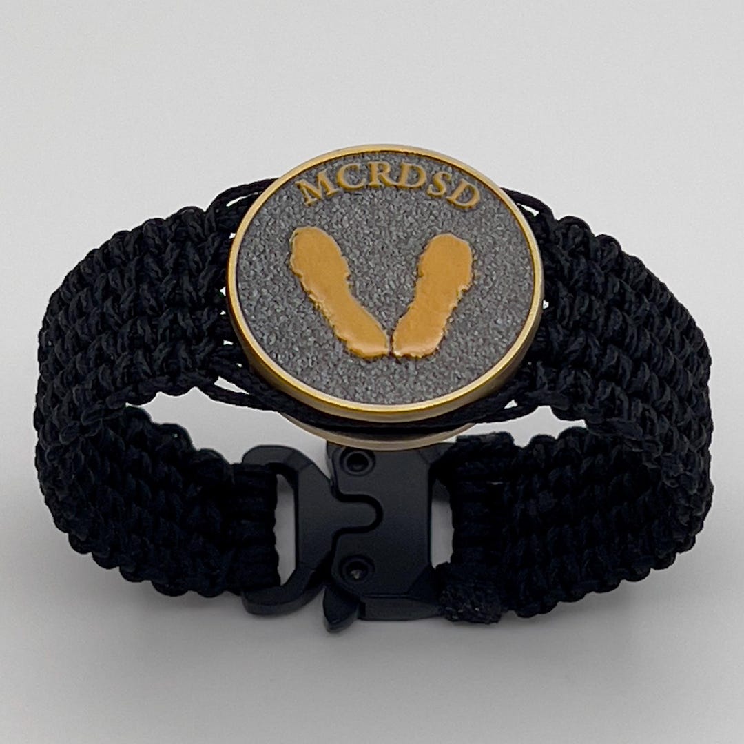 USMC Yellow Footprints Bracelet: Custom Engraved Marine Corps Jewelry ...