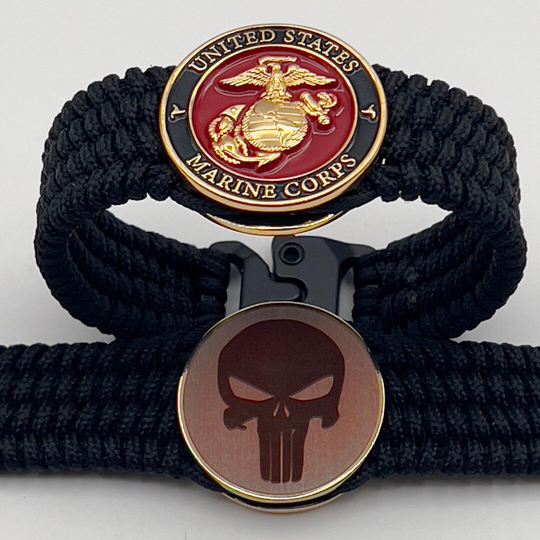 Marine Corps Punisher Bracelet, USMC Boot Camp Gift, Iraq Afghanistan ...