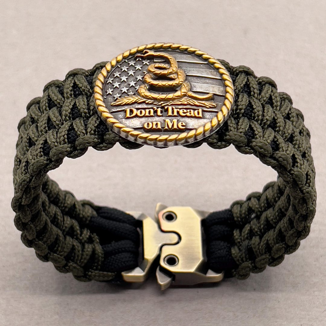 Gadsden Flag Paracord Bracelet: Don't Tread on Me, Patriotic Jewelry - Etsy
