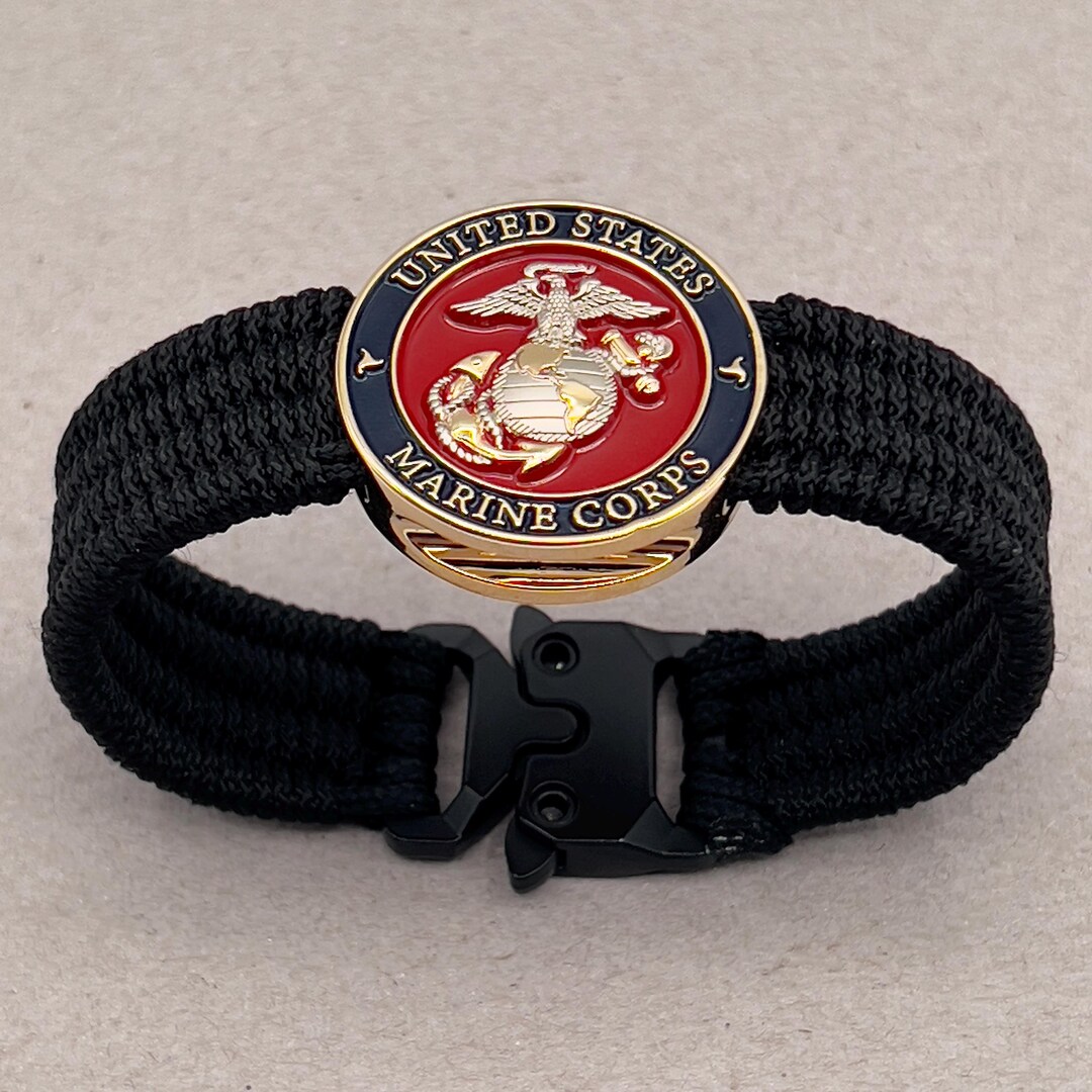 Custom USMC Bracelet Gift for Veteran, Marine Corps Military Jewelry ...
