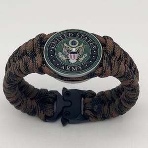 Custom Engraved US Army Bracelet, Boot Camp Gift for Soldier, Veteran ...