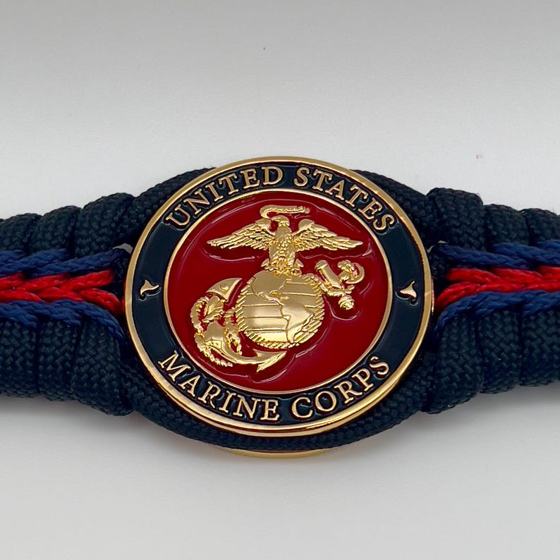 USMC Paracord Bracelet: Engraved Marine Corps Veteran Gift - Etsy