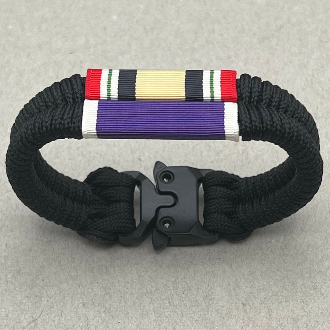 Iraq Campaign & Purple Heart Bracelet for Veteran, US Military Wounded ...