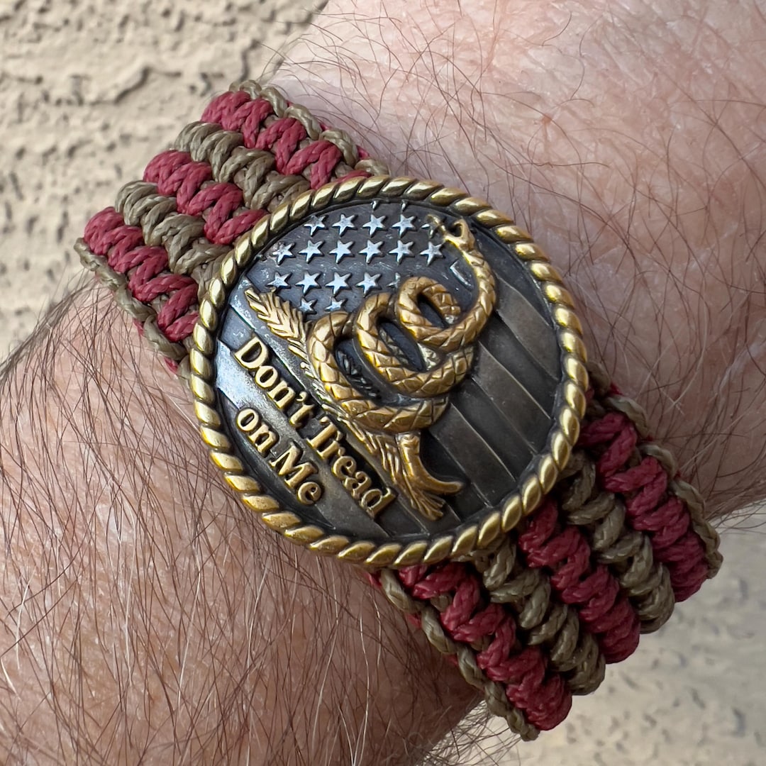 1776 Don't Tread on Me Bracelet, Second Amendment Gift for Patriot ...