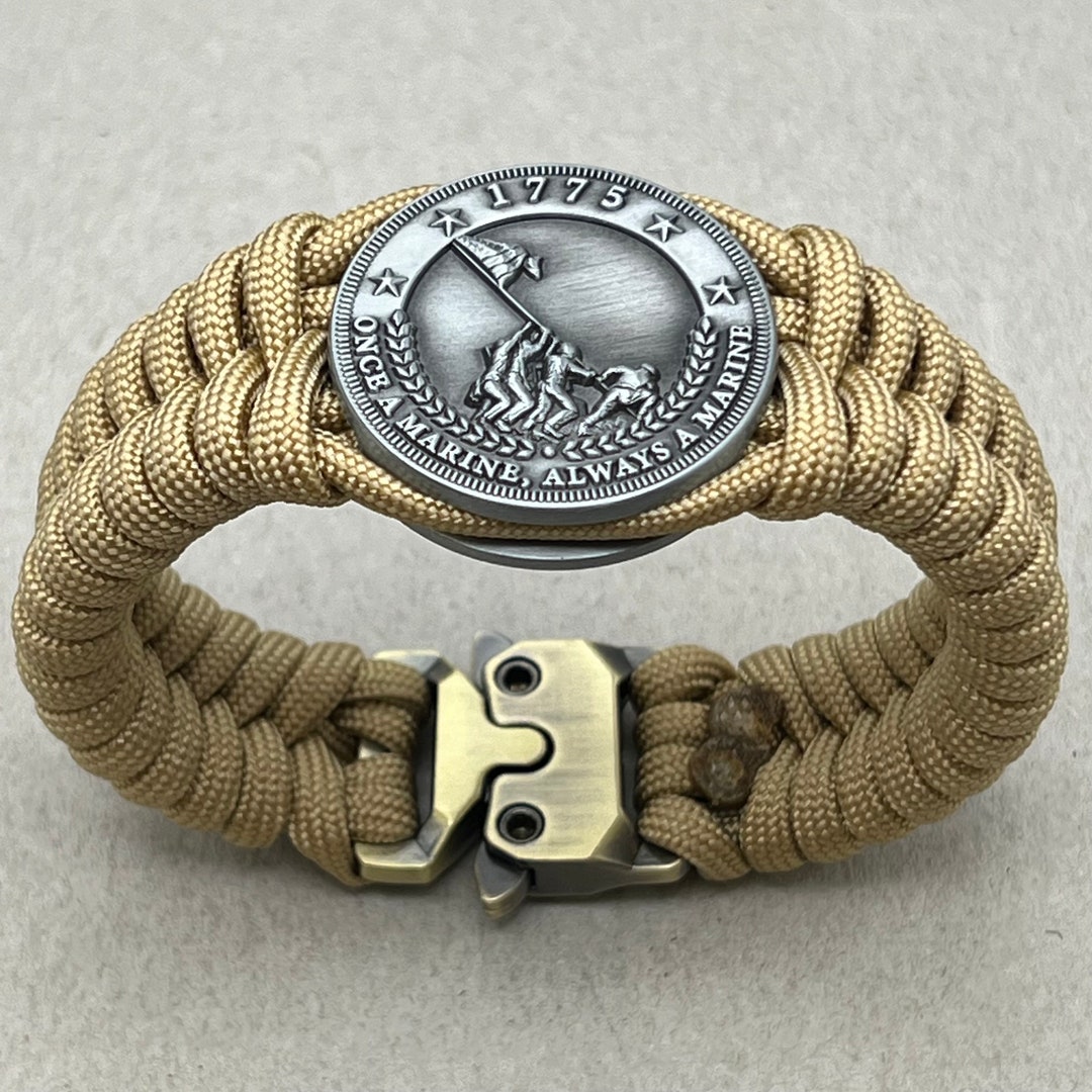 USMC Iwo Jima Bracelet, Marine Corps Veteran Retirement Gift, Military ...