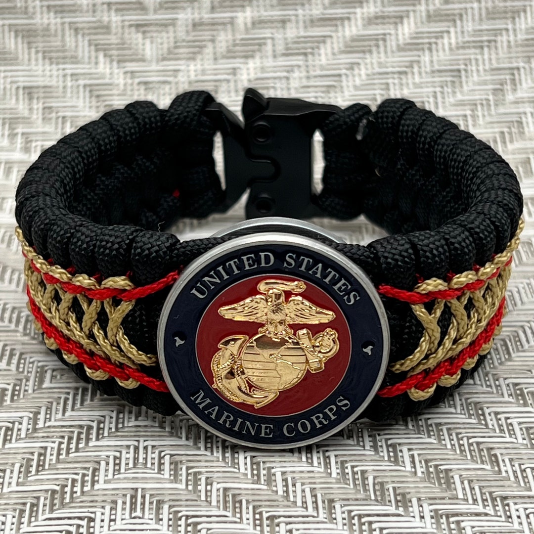 USMC Paracord Bracelet: Eagle Globe Anchor, Military Veteran Gift - Etsy