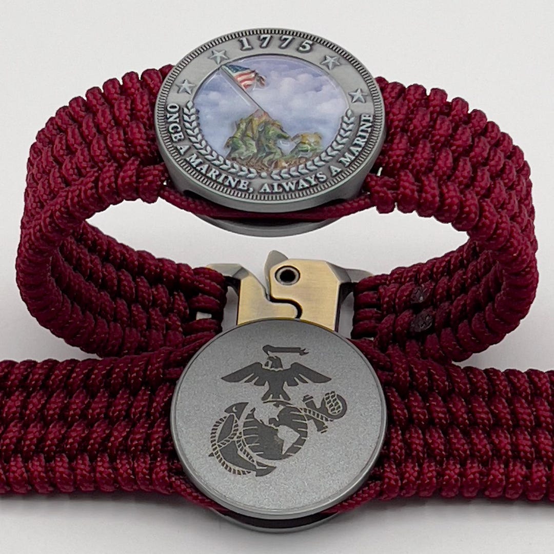 USMC Iwo Jima Bracelet, Boot Camp Gift, Iraq Afghanistan Marine Corps ...