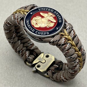 Marine Corps Paracord Bracelet, USMC Gift, Military Gift for Veteran ...