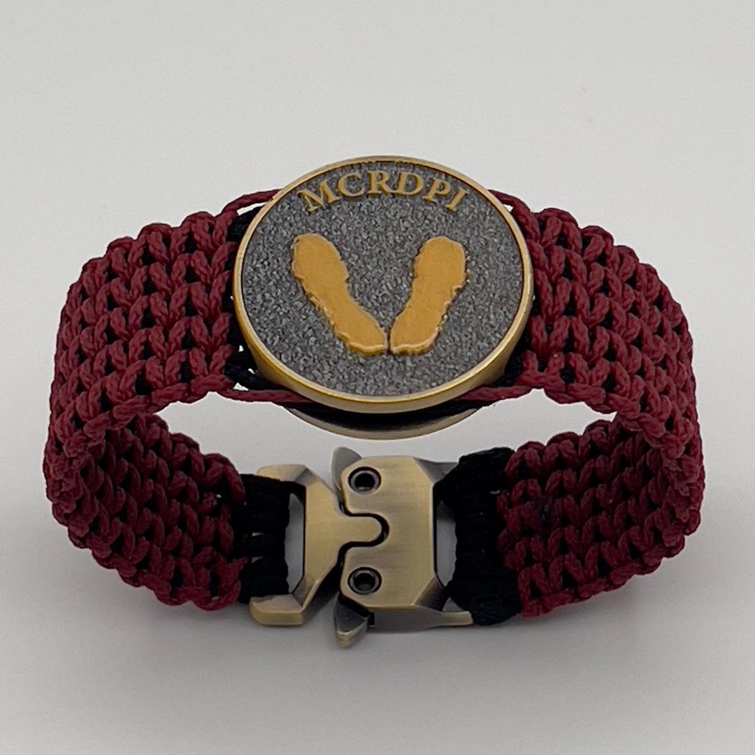 USMC Yellow Footprints Bracelet, Custom Engraved Boot Camp Graduation ...