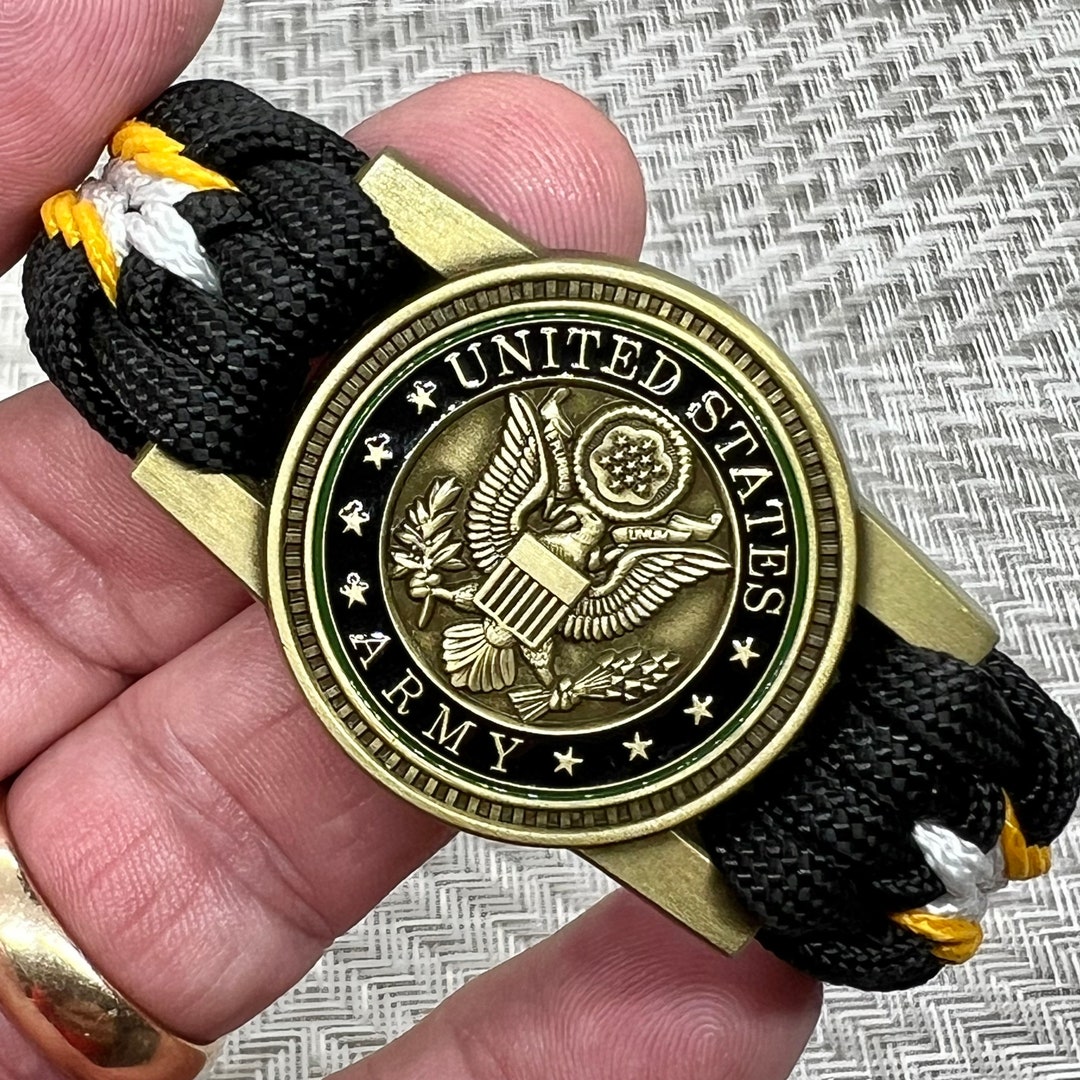US Army Paracord Bracelet: Handmade Military Veteran Gift - Etsy