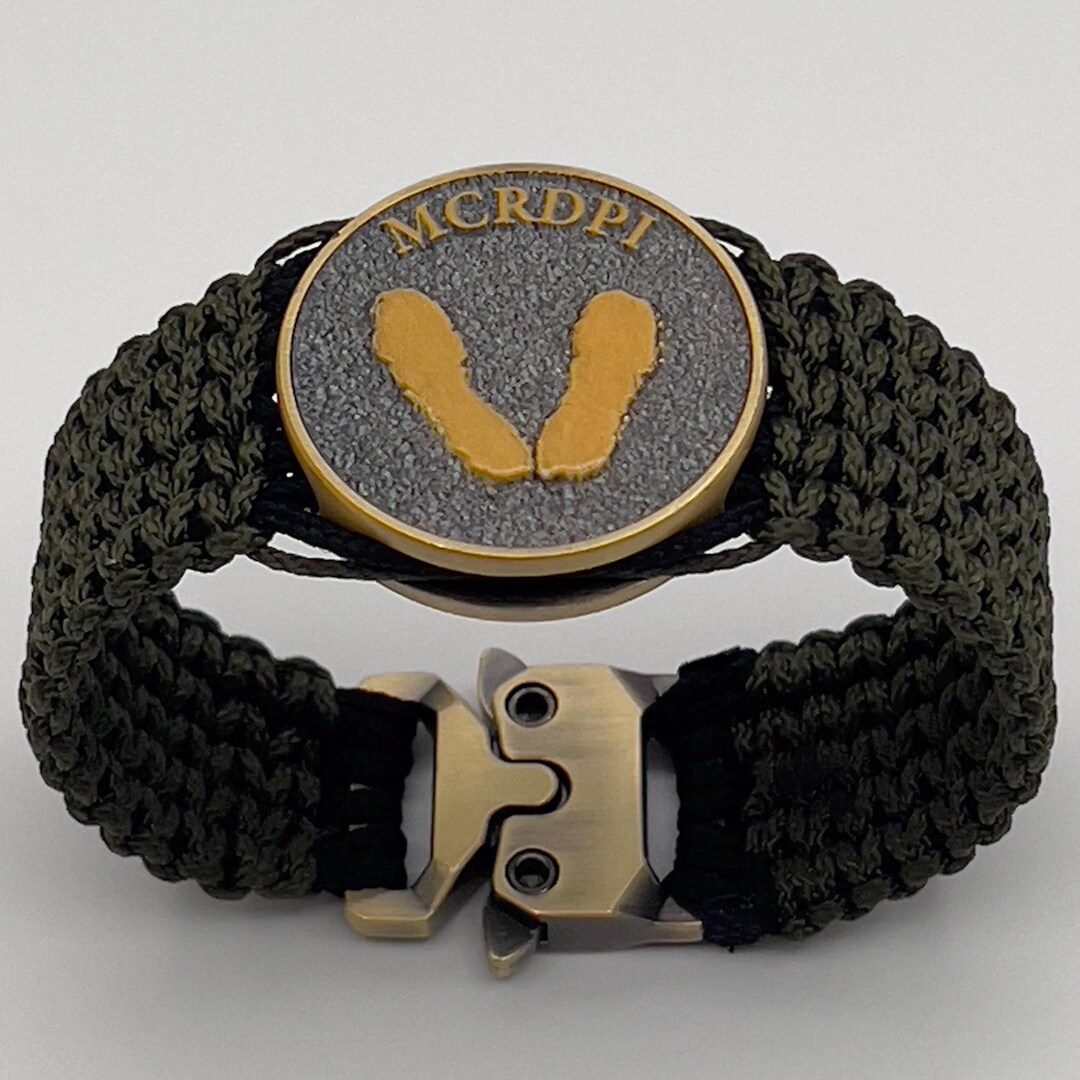 USMC Yellow Footprints Bracelet, Custom Engraved Boot Camp Graduation ...