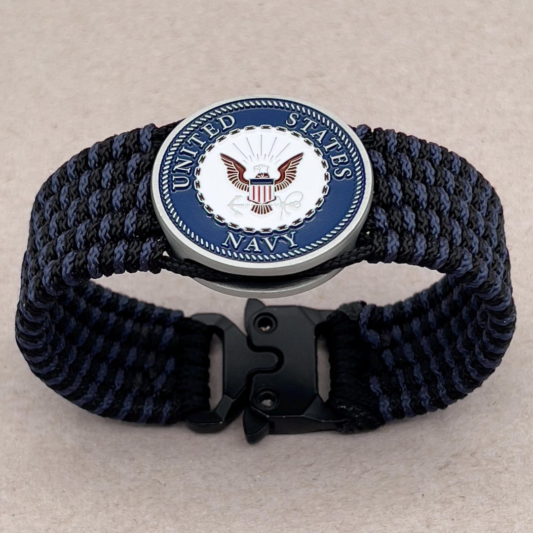 US Navy Paracord Bracelet Gift for Veteran Sailor, Boot Camp Graduation ...