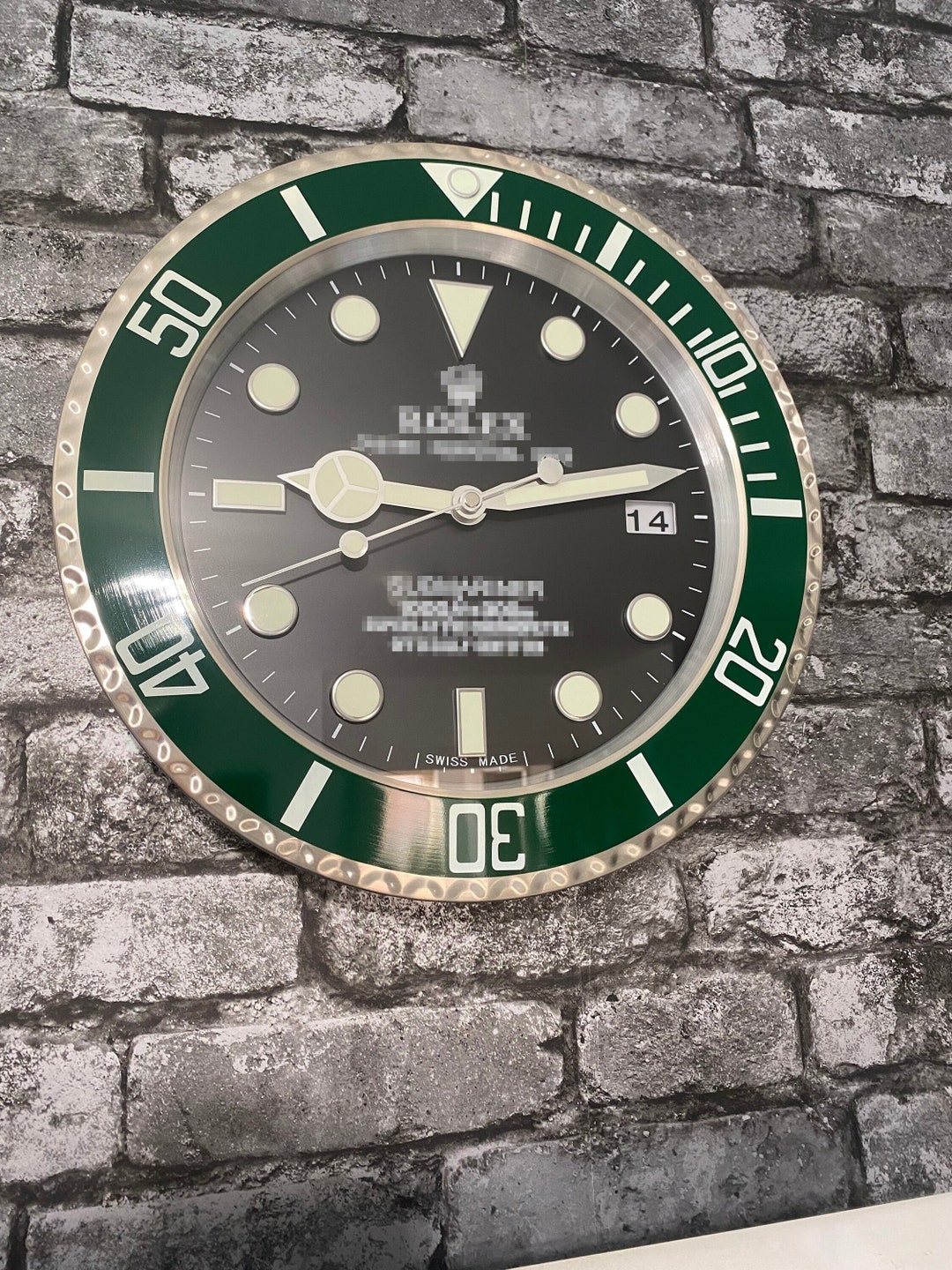 Luxury Watch Dial Wall Clocks the Kermit Sub Black Dial - Etsy