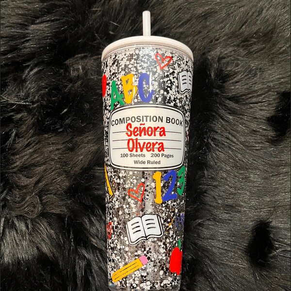 Composition Book Tumbler - Etsy