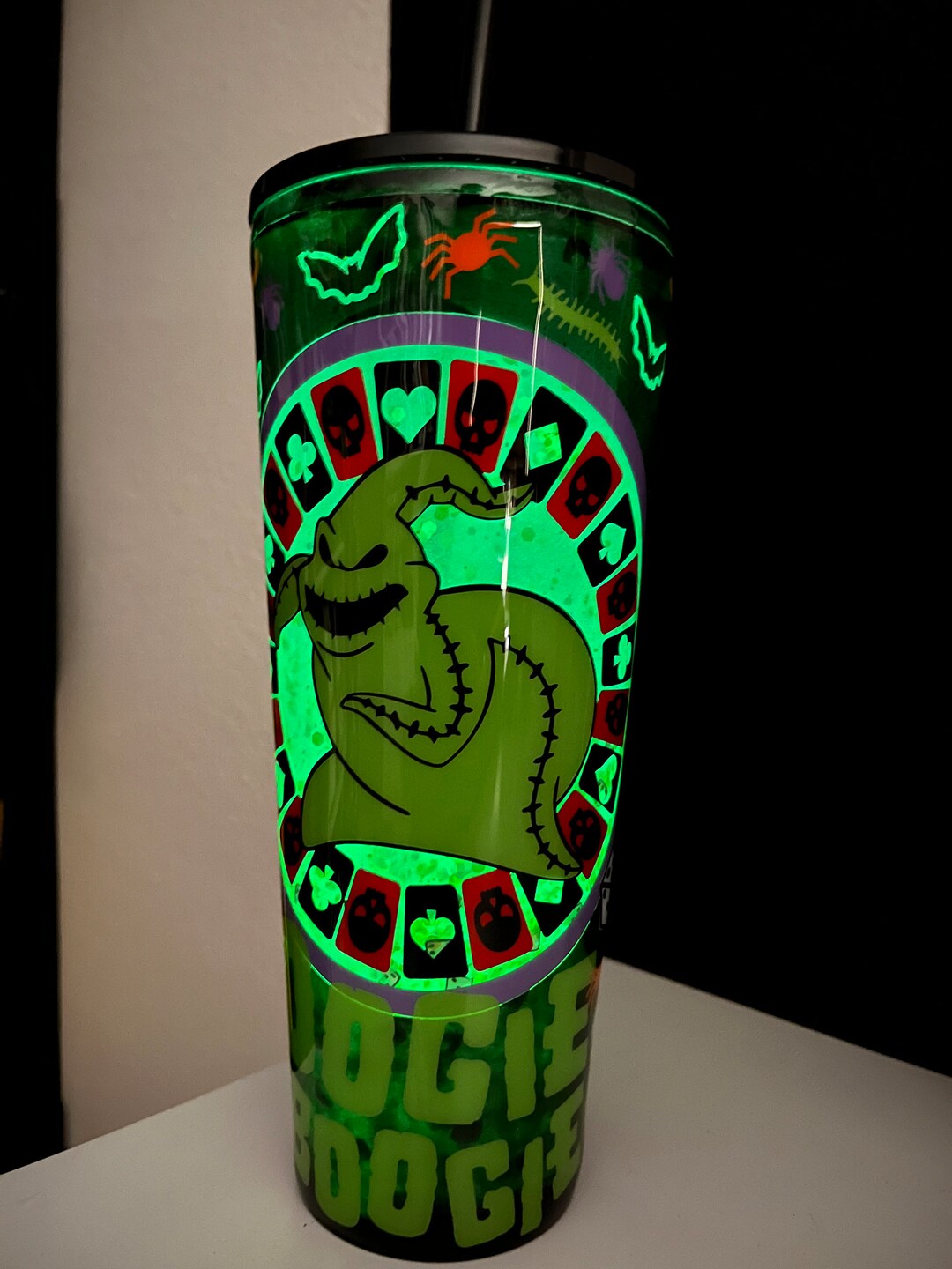 Glow in the Dark Oogie Boogie Roulette Wheel Peek a Boo Tumbler - Etsy