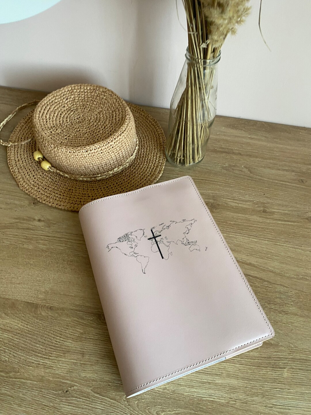 Pink Personalized Leather Bible Cover, Christmas Gift, Bible ...