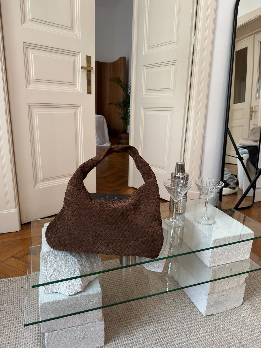 Designer Handbag, Leather Hobo Bag, Brown Color Bag, Luxury Women Purse ...