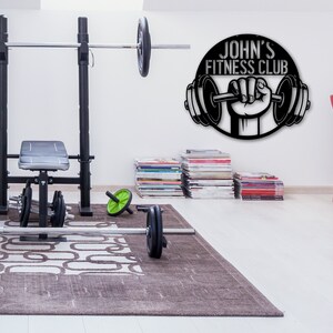 Personalized Home Gym Signs for Workout Room-metal Fitness - Etsy