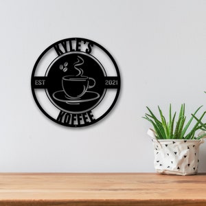 Personalized Coffee Bar Sign-coffee Bar Decor-kitchen Sign-custom ...