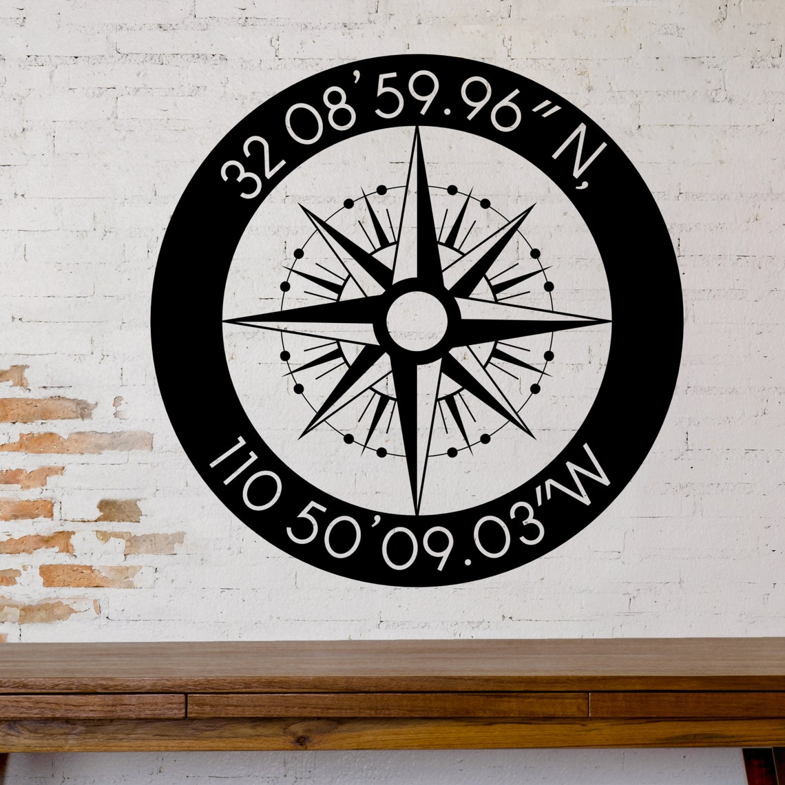 Personalized Nautical Compass Metal Sign-compass Monogram - Etsy