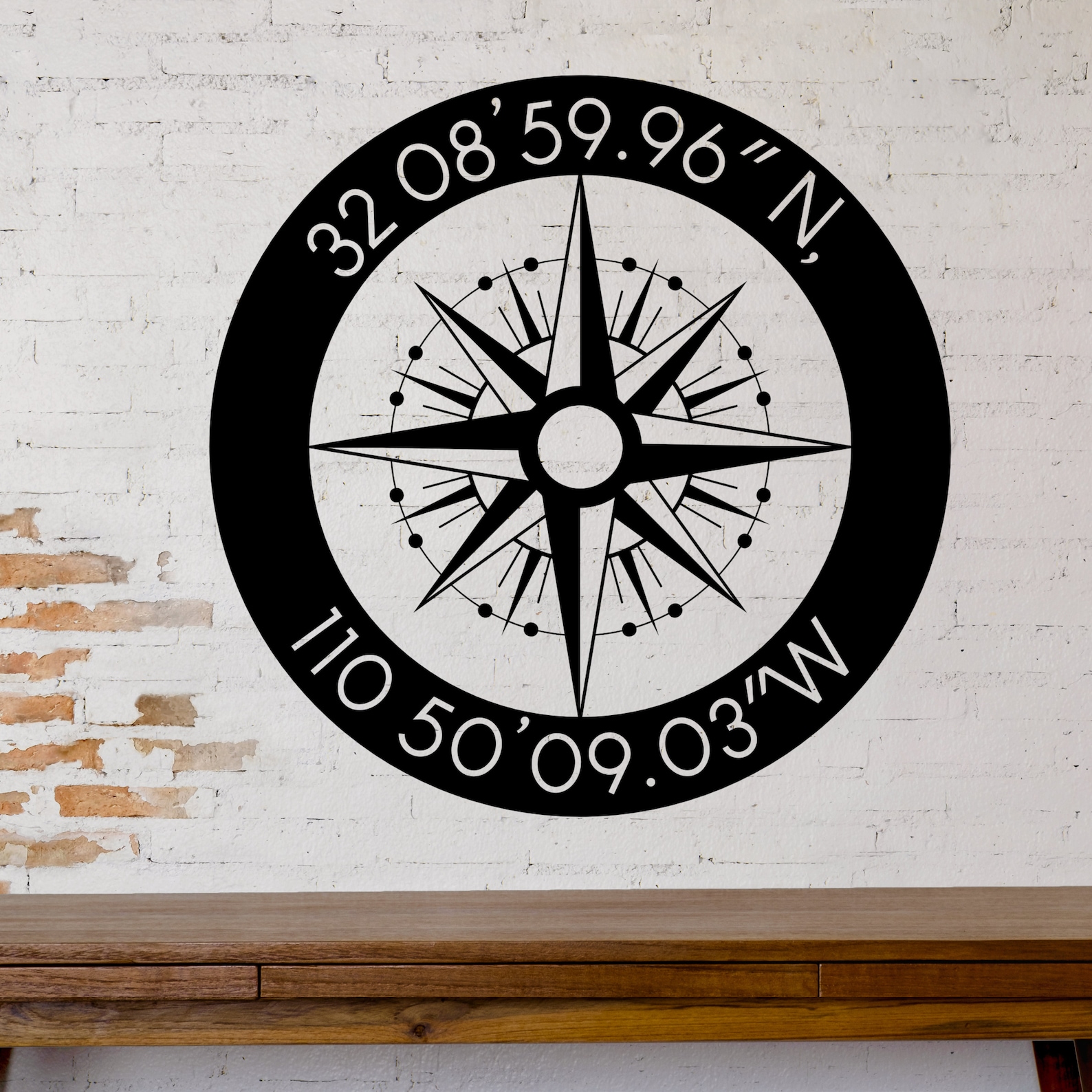Personalized Nautical Compass Metal Sign-compass Monogram - Etsy