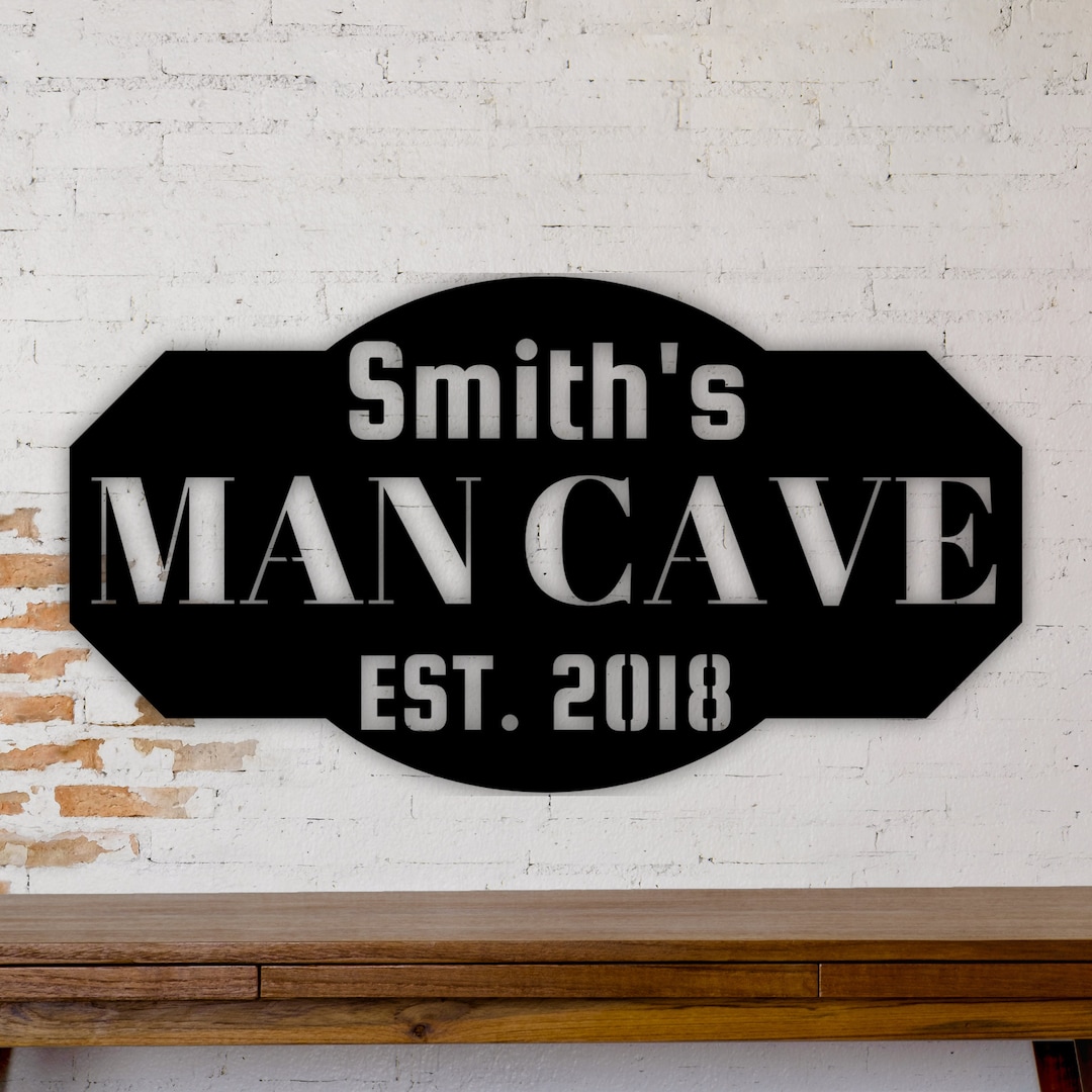 Custom Metal Man Cave Sign-man Cave Decor-man Cave Metal Signs-mancave ...