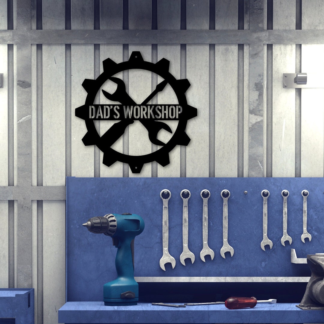 Personalized Metal Workshop Sign for Father's Day-custom Laser Cut ...
