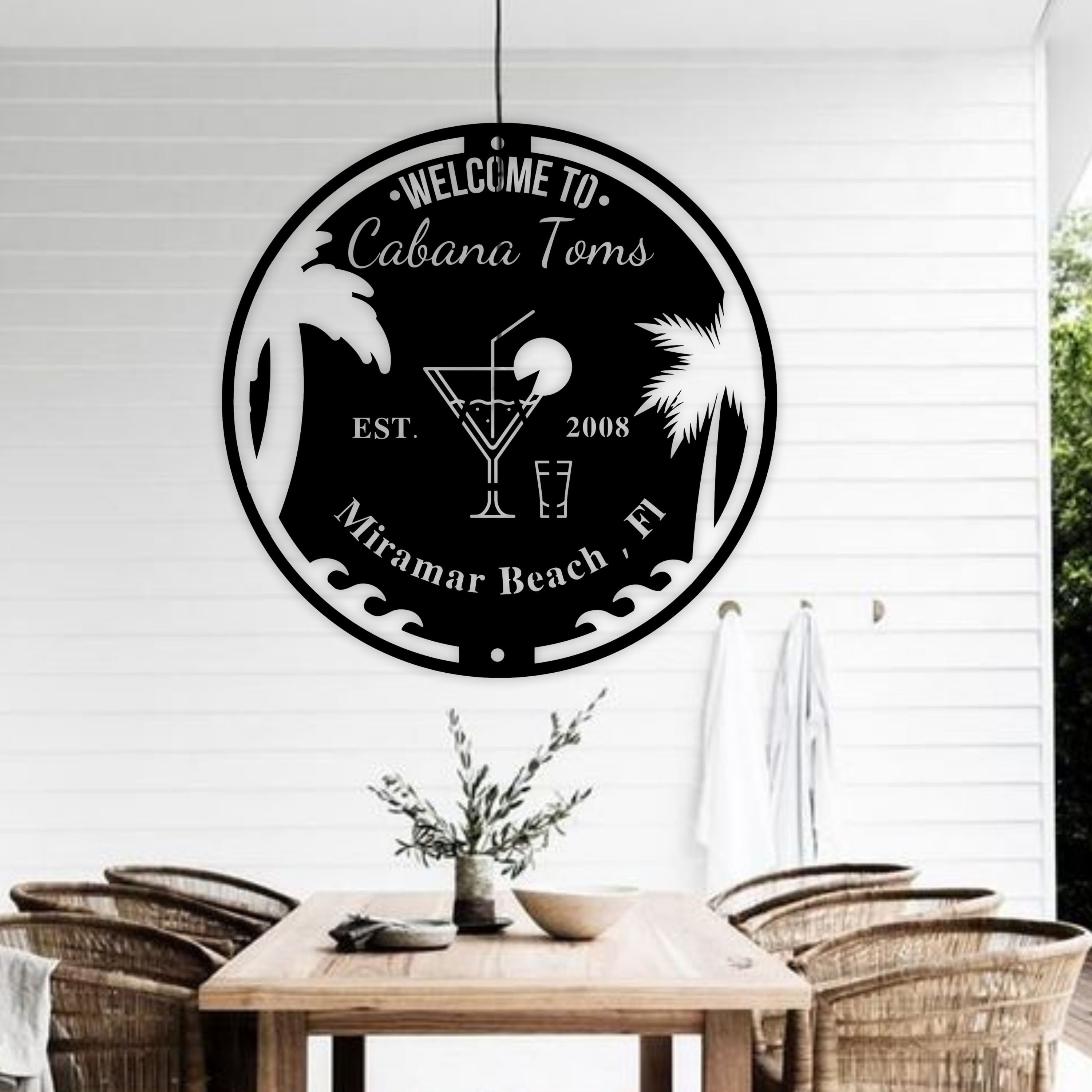 Cabana Sign-beach Bar Sign-personalized Bar Sign-tiki Bar | Etsy