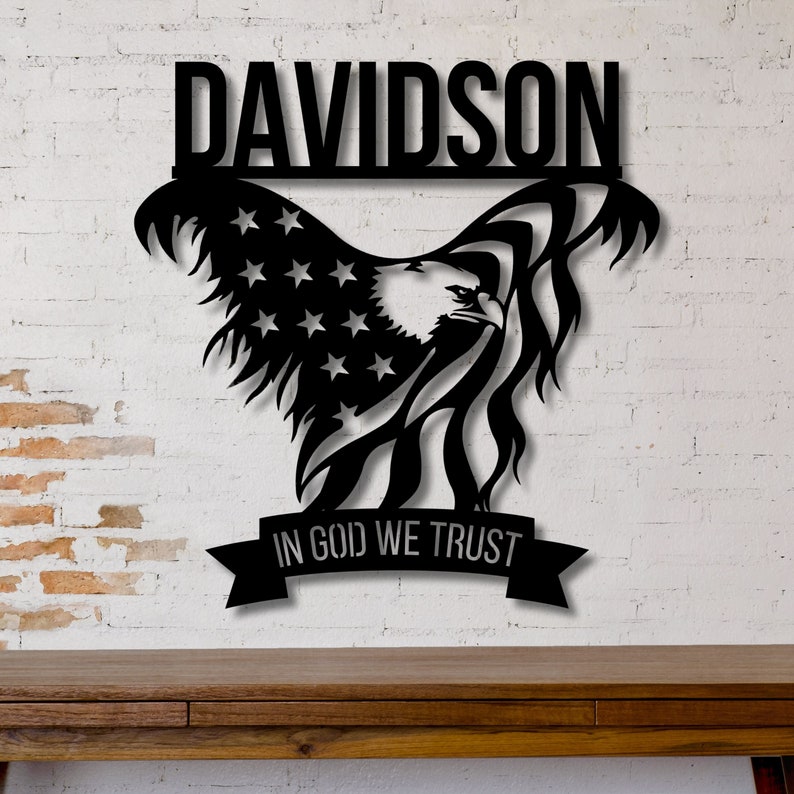 Custom Metal Eagle Sign-eagle Sign-american Flag Sign-custom - Etsy