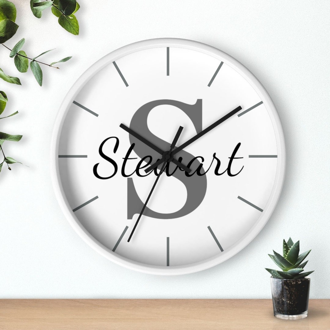 Personalized Clock-family Name Clock-wooden Clock-unique Wall Clock ...