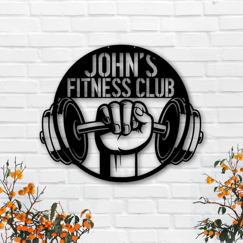 Personalized Home Gym Signs for Workout Room-metal Fitness - Etsy