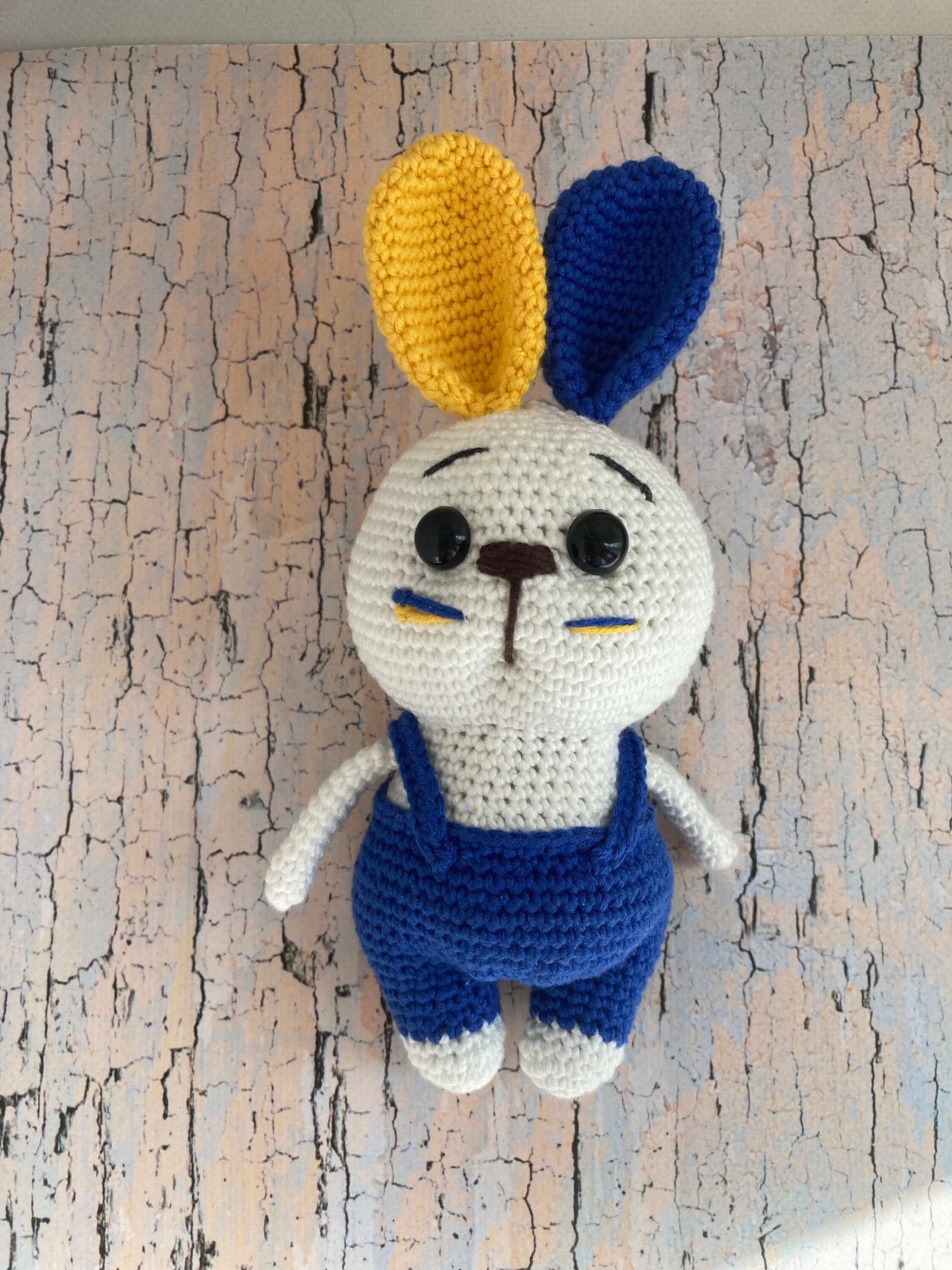Bunny Patriot of Ukraine Bunny With Yellow and Blue Ears Toy - Etsy