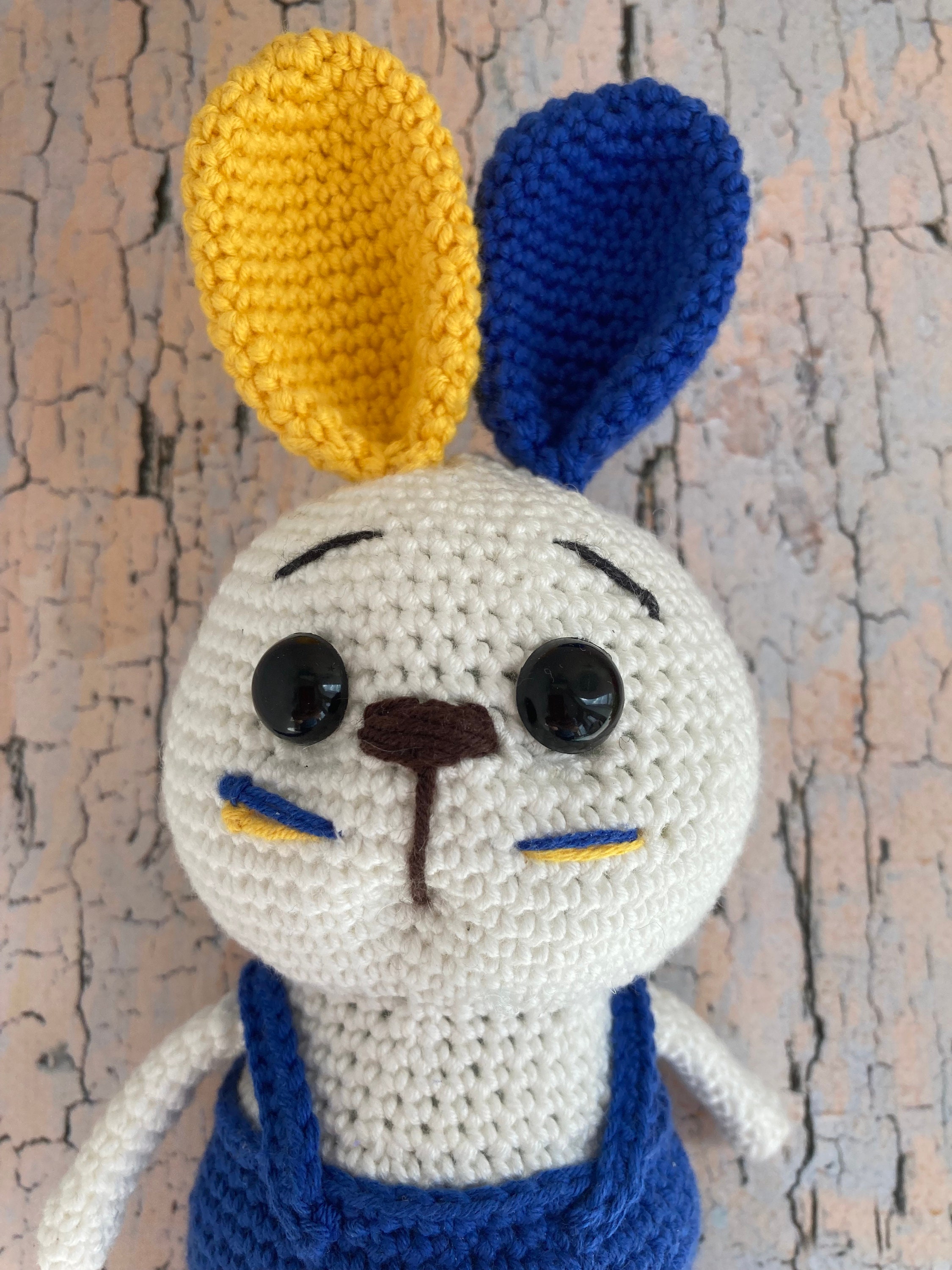 Bunny Patriot of Ukraine Bunny With Yellow and Blue Ears Toy - Etsy