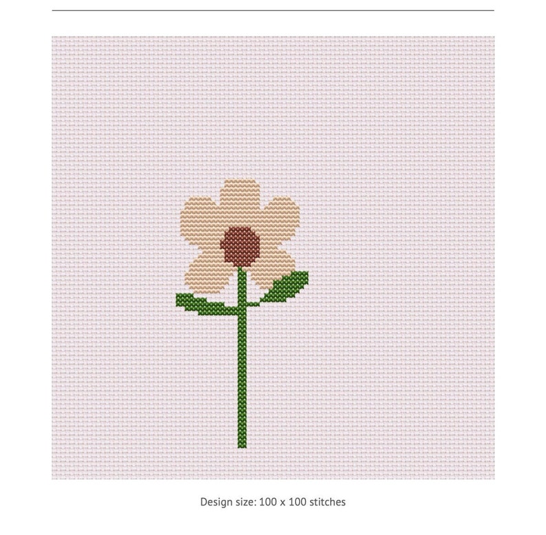 PATTERN Simple Flower Cross Stitch - Etsy